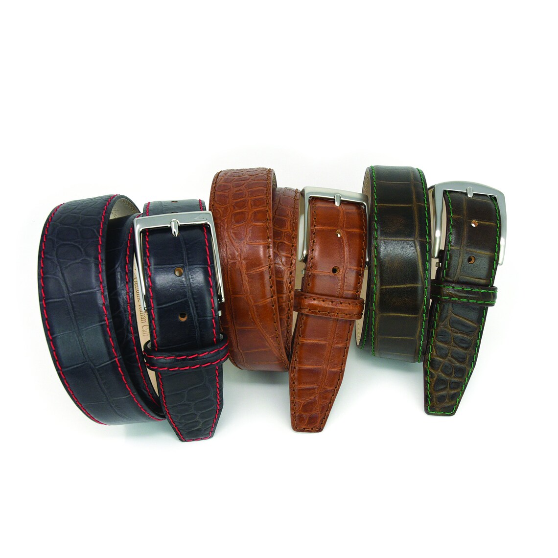 Mock Gator Belt - Cognac - Etsy