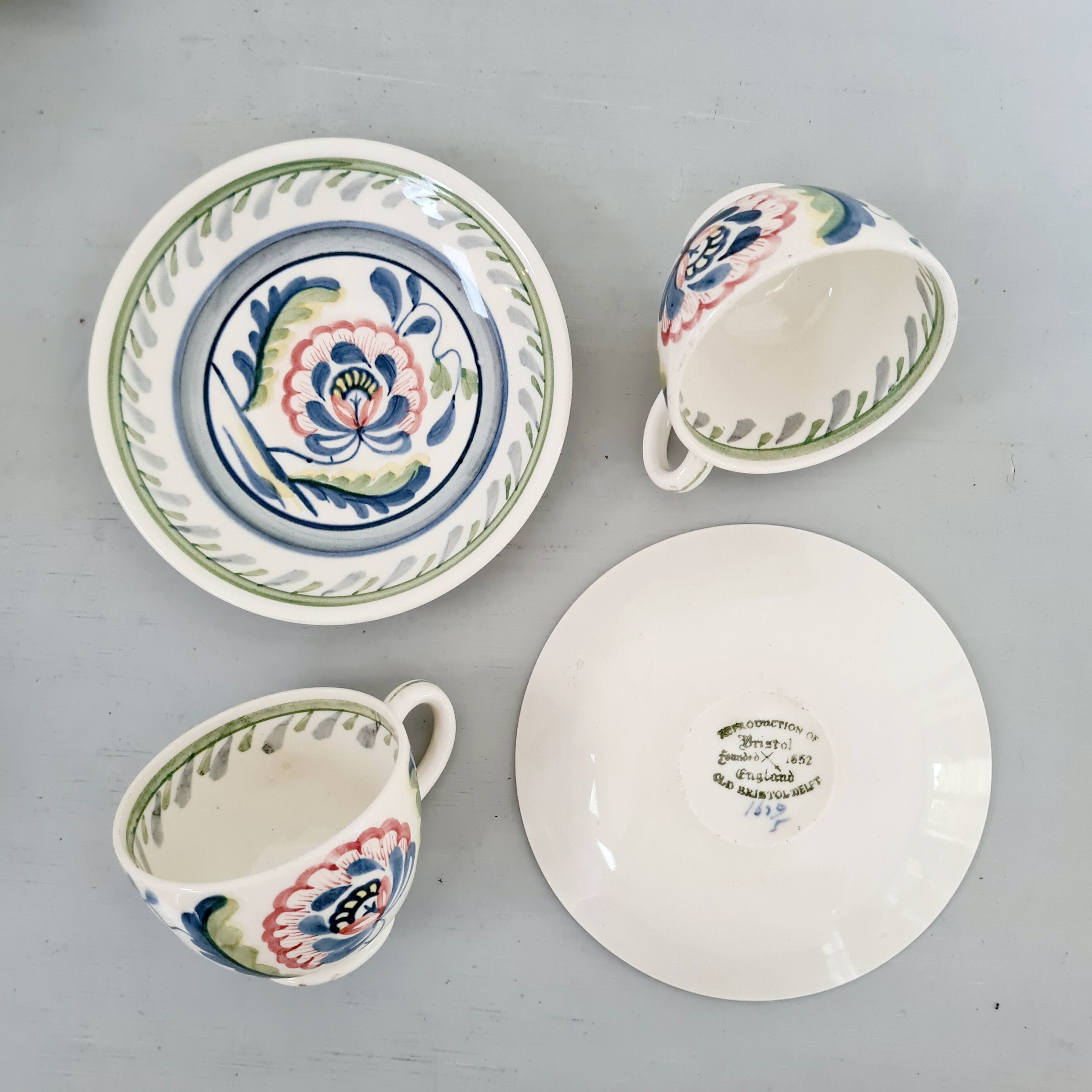 Set of Six Vintage Old Bristol Delft Reproduction Small - Etsy