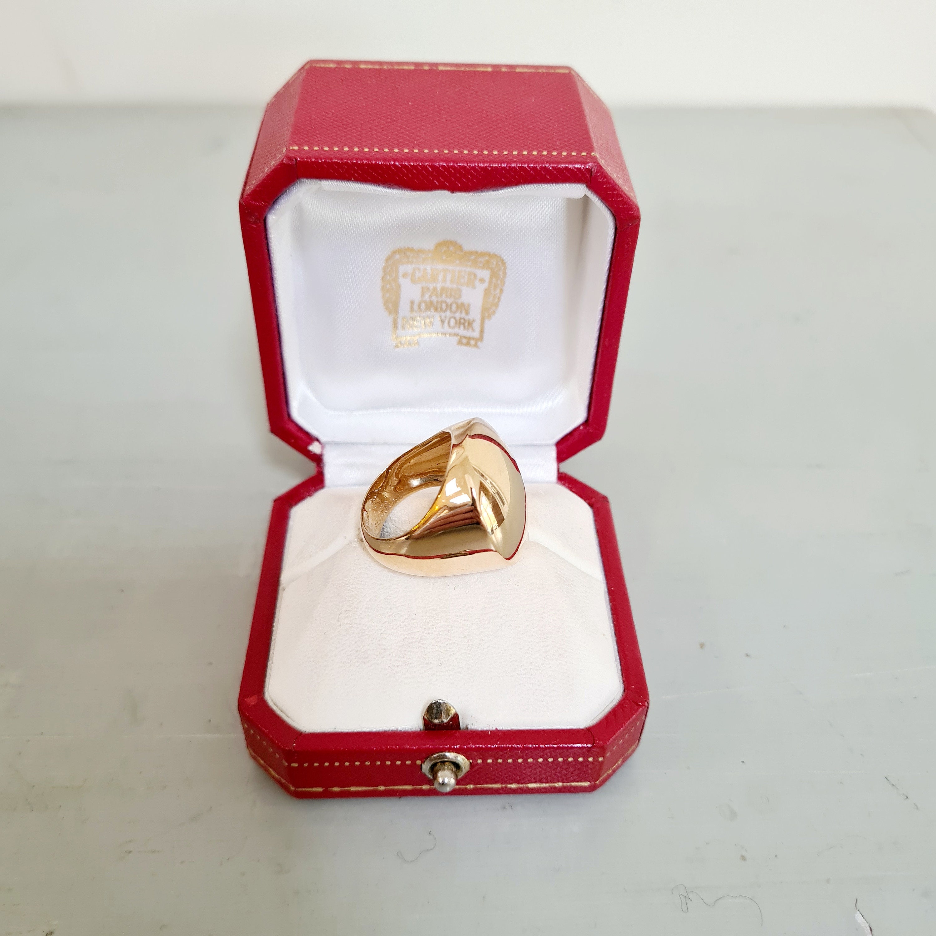 Rare Authentic Cartier 18k Yellow Gold High Polish Dome Ring - Etsy