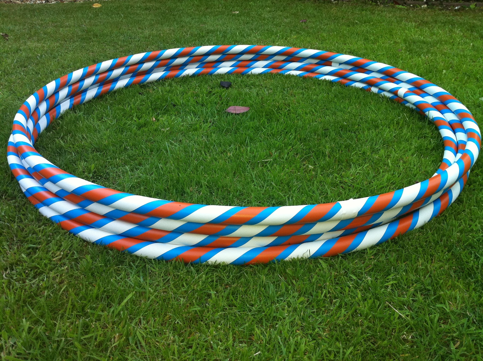 Adult Hoola Hula Hoop 41" or 38" Orange & White With Ebooklet of Moves ...