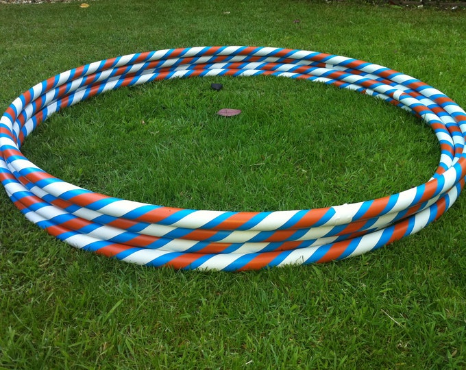 Adult Hoola Hula Hoop 41 or 38 Orange & White With Ebooklet of Moves - Etsy