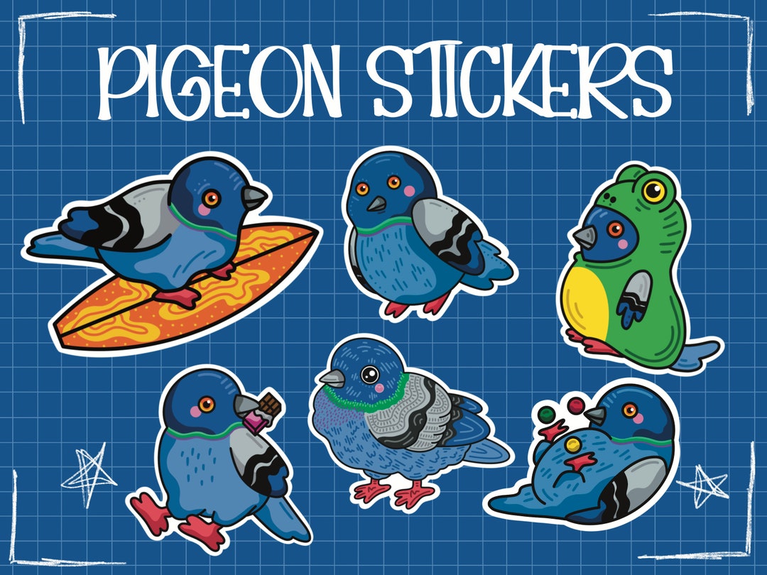 Pigeon Stickers/pins/keychain/washi Tape - Etsy