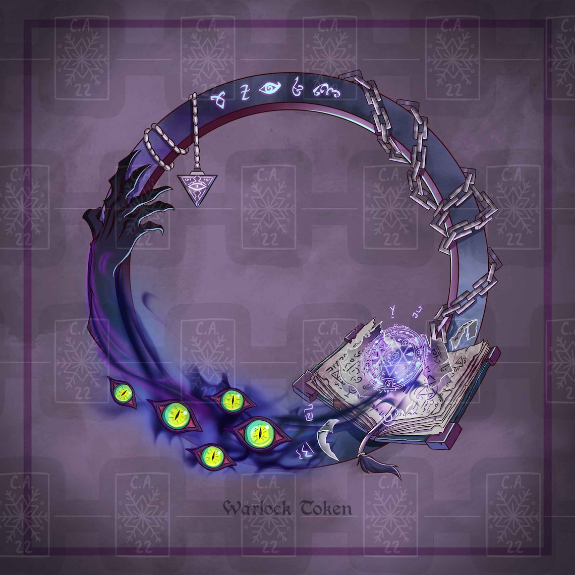 Warlock D&D Token Frame/digital Token/tabletop/dungeons and Dragons ...