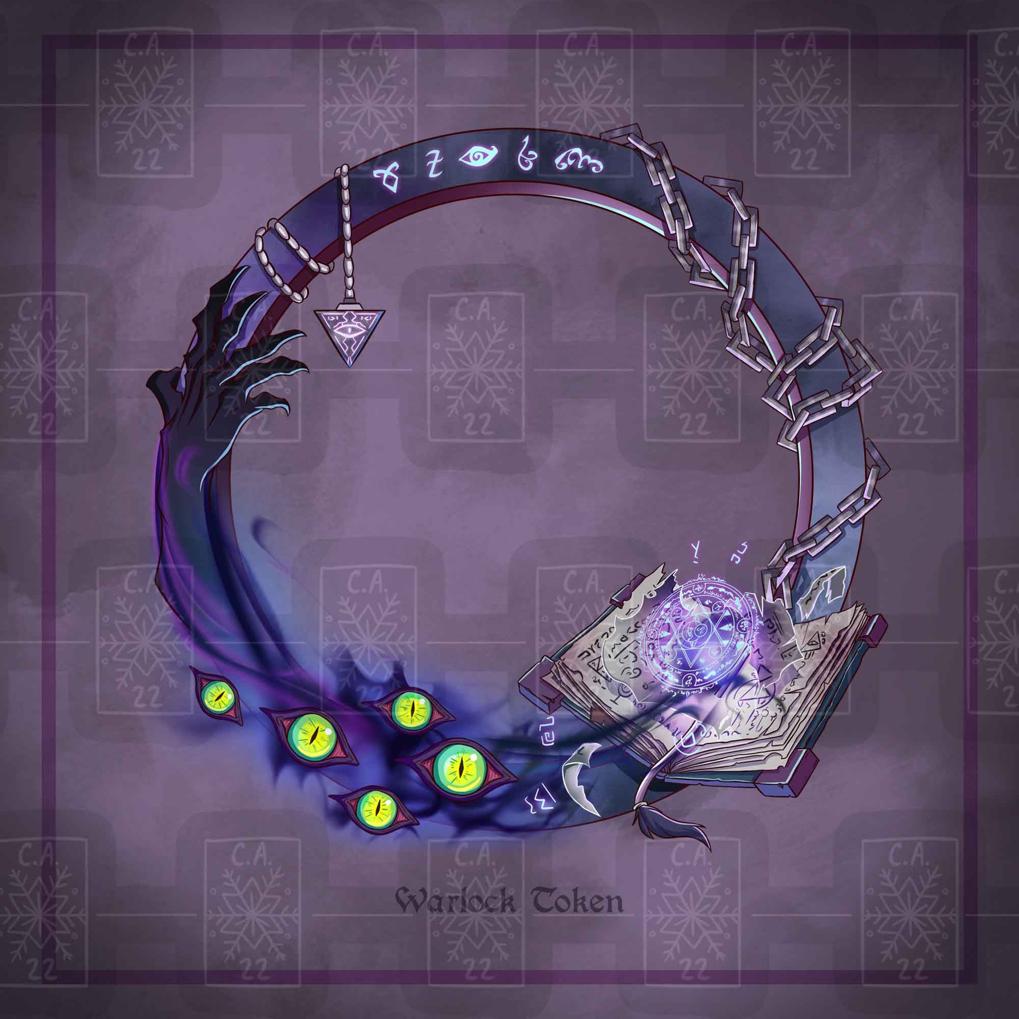 Warlock D&D Token Frame/digital Token/tabletop/dungeons and - Etsy Israel