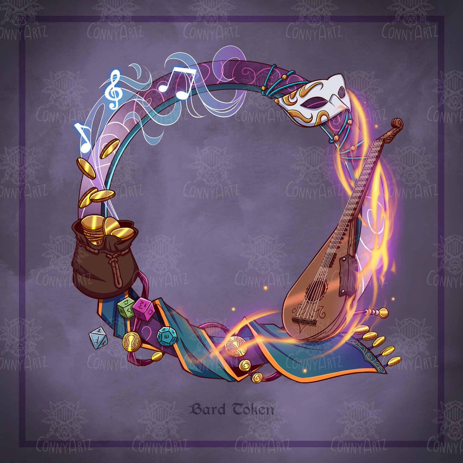 Bard D&D Token Frame/digital Token/tabletop/dungeons and Dragons ...