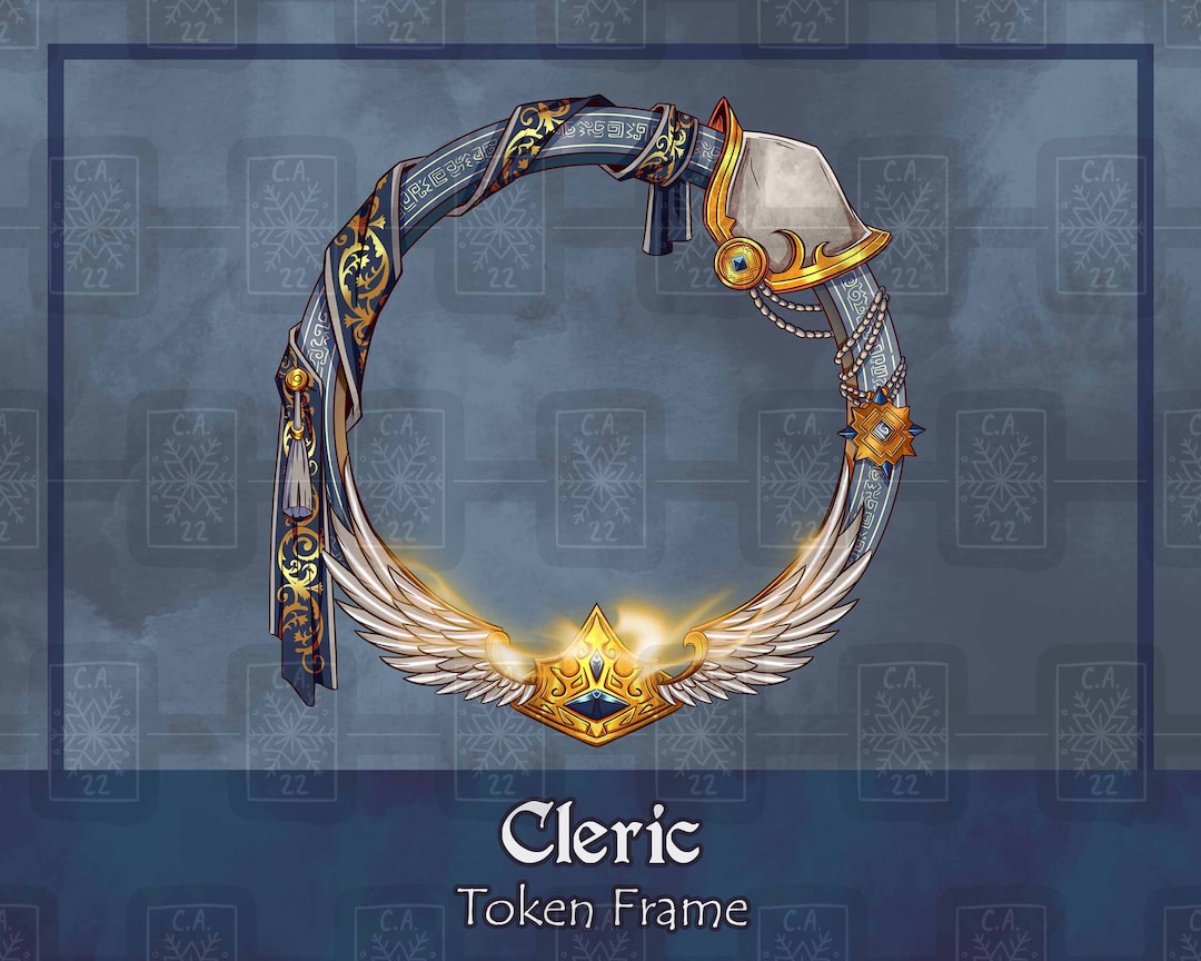 Cleric D&D Token Frame/digital Token/tabletop/dungeons and Dragons ...