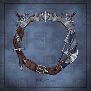 Fighter D&D Token Frame/digital Token/tabletop/dungeons and Dragons ...