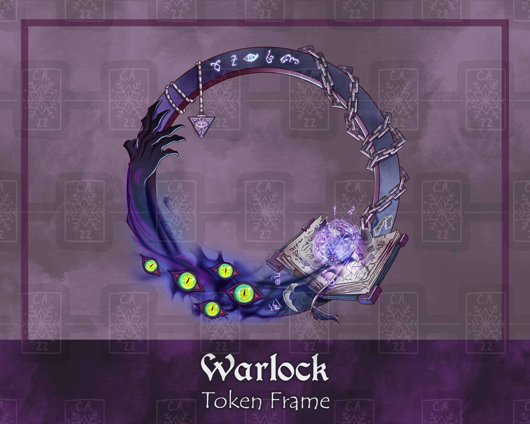 Warlock D&D Token Frame/digital Token/tabletop/dungeons and Dragons ...