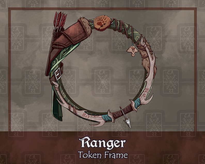 Ranger D&D Token Frame/digital Token/tabletop/dungeons and Dragons ...