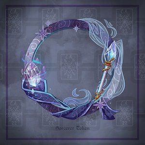 Sorcerer D&D Token Frame/digital Token/tabletop/dungeons and Dragons ...