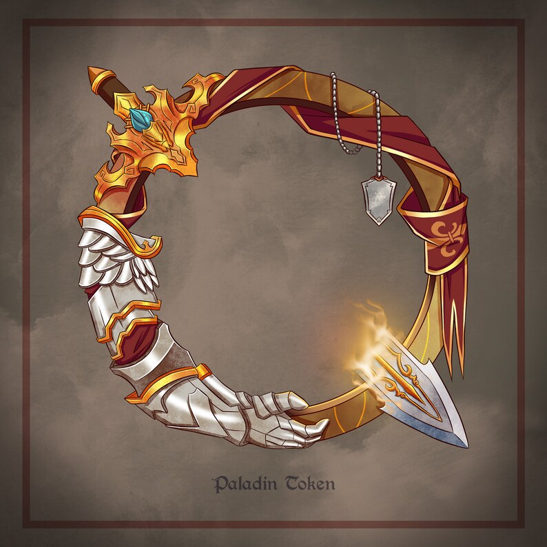 Paladin D&D Token Frame/digital Token/tabletop/dungeons and - Etsy