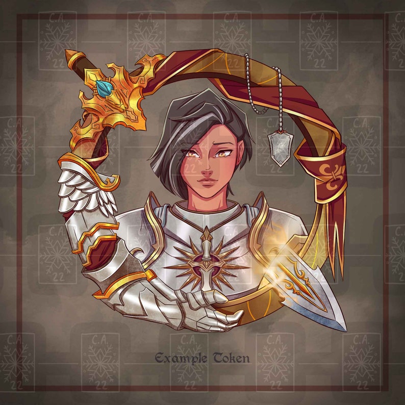 Paladin D&D Token Frame/digital Token/tabletop/dungeons and - Etsy
