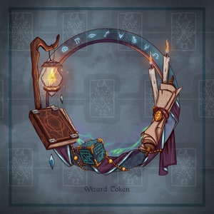 Wizard D&D Token Frame/digital Token/tabletop/dungeons and Dragons ...