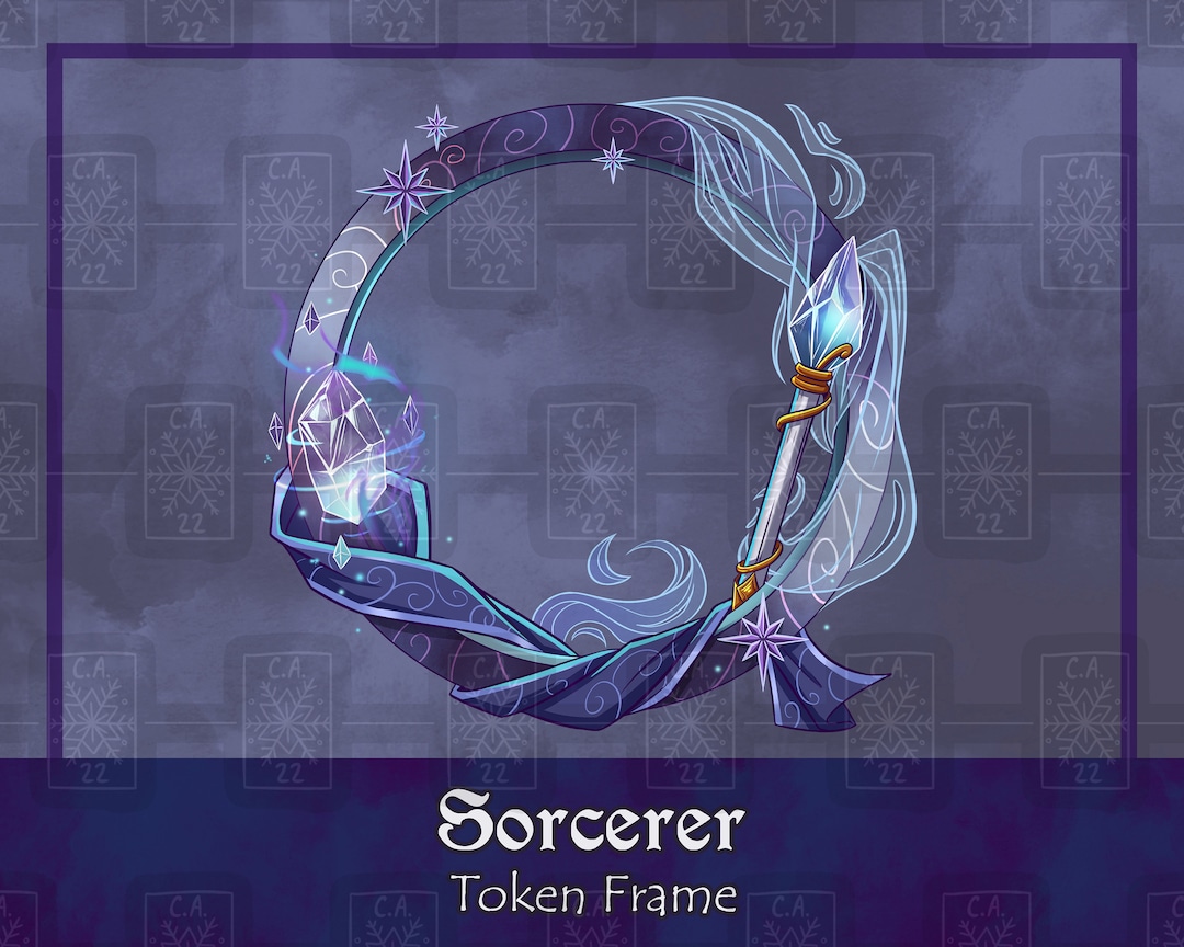 Sorcerer D&D Token Frame/digital Token/tabletop/dungeons and Dragons ...