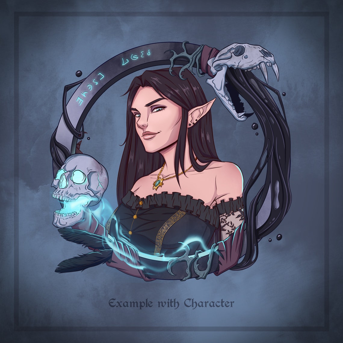 Necromancer D&D Token Frame/digital Token/tabletop/dungeons - Etsy