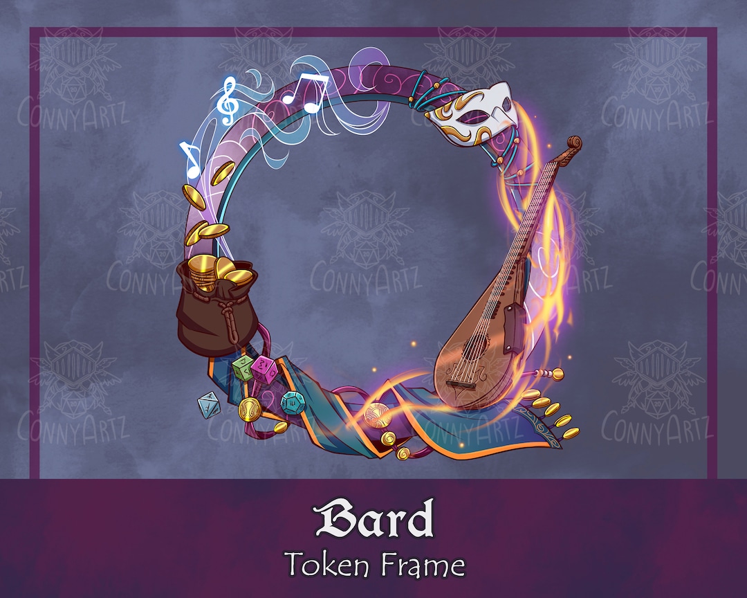Bard D&D Token Frame/digital Token/tabletop/dungeons and Dragons ...