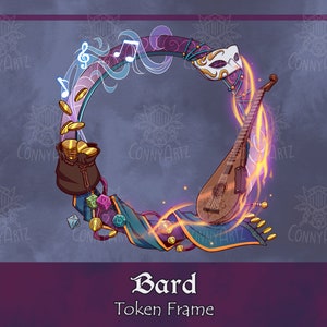 Bard D&D Token Frame/digital Token/tabletop/dungeons and Dragons ...