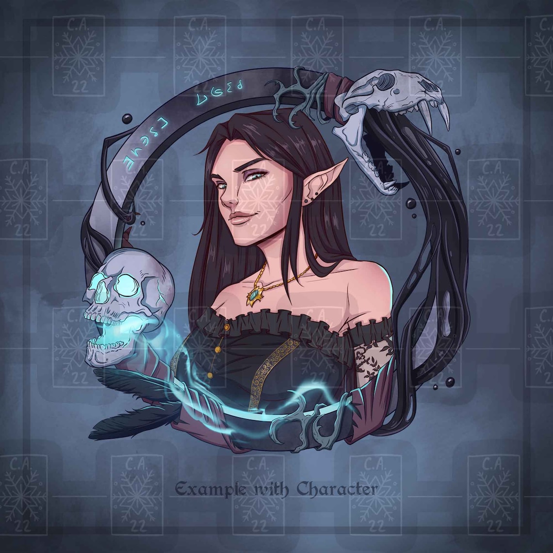 Necromancer D&D Token Frame/digital Token/tabletop/dungeons and Dragons ...