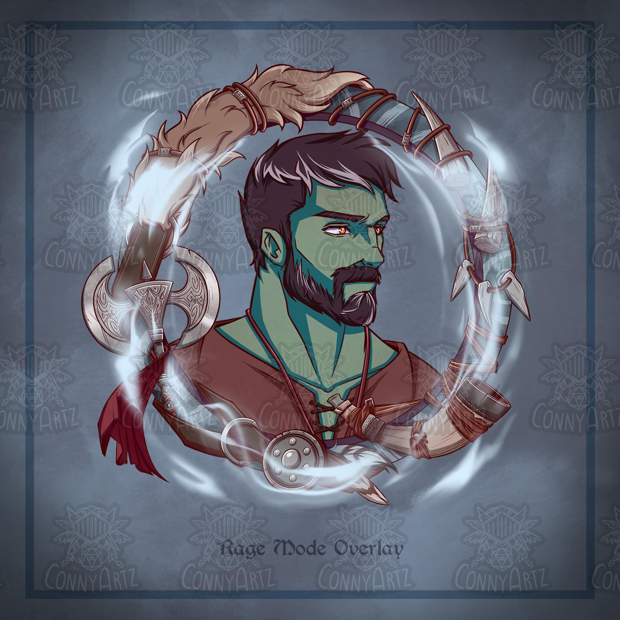 Barbarian D&D Token Frame/digital Token/tabletop/dungeons and Dragons ...