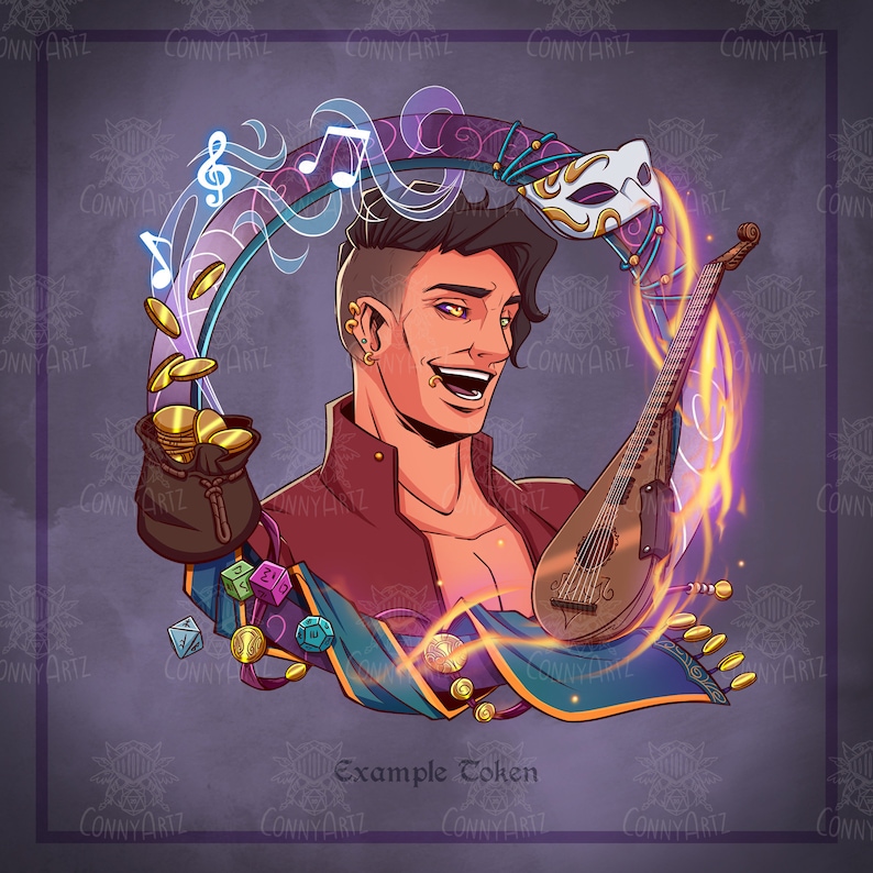 Bard D&D Token Frame/digital Token/tabletop/dungeons and Dragons ...