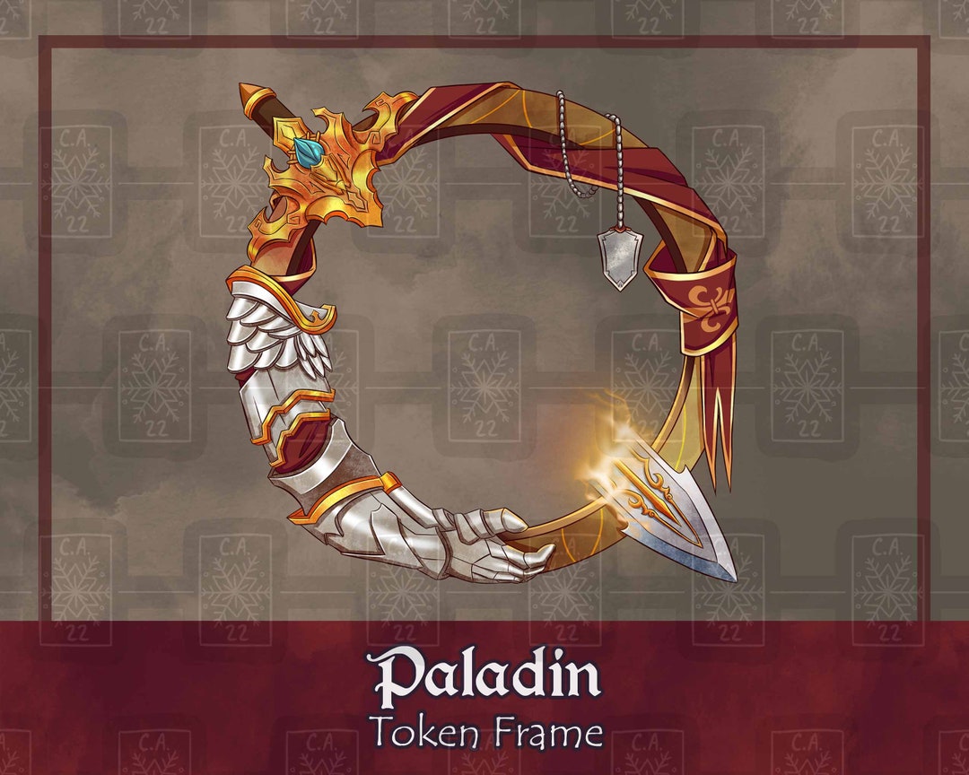 Paladin D&D Token Frame/digital Token/tabletop/dungeons and Dragons ...