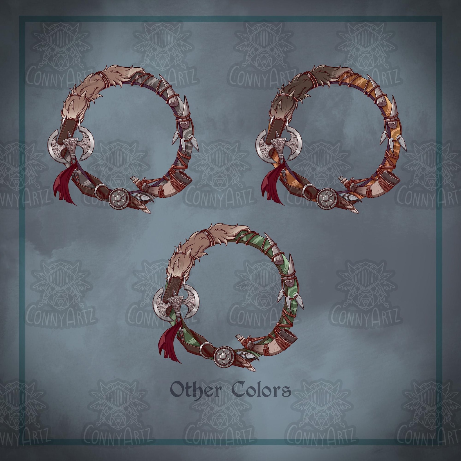 Barbarian D&D Token Frame/digital Token/tabletop/dungeons and Dragons ...