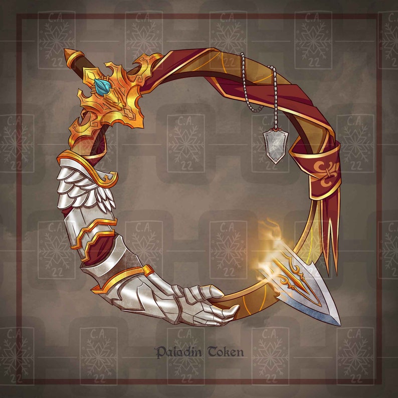 Paladin D&D Token Frame/digital Token/tabletop/dungeons and Dragons ...