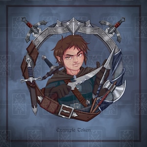 Fighter D&D Token Frame/digital Token/tabletop/dungeons and Dragons ...