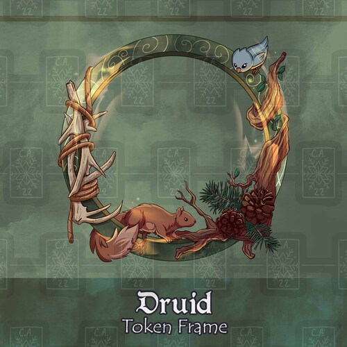Druid D&D Token Frame/digital Token/tabletop/dungeons and - Etsy Sweden