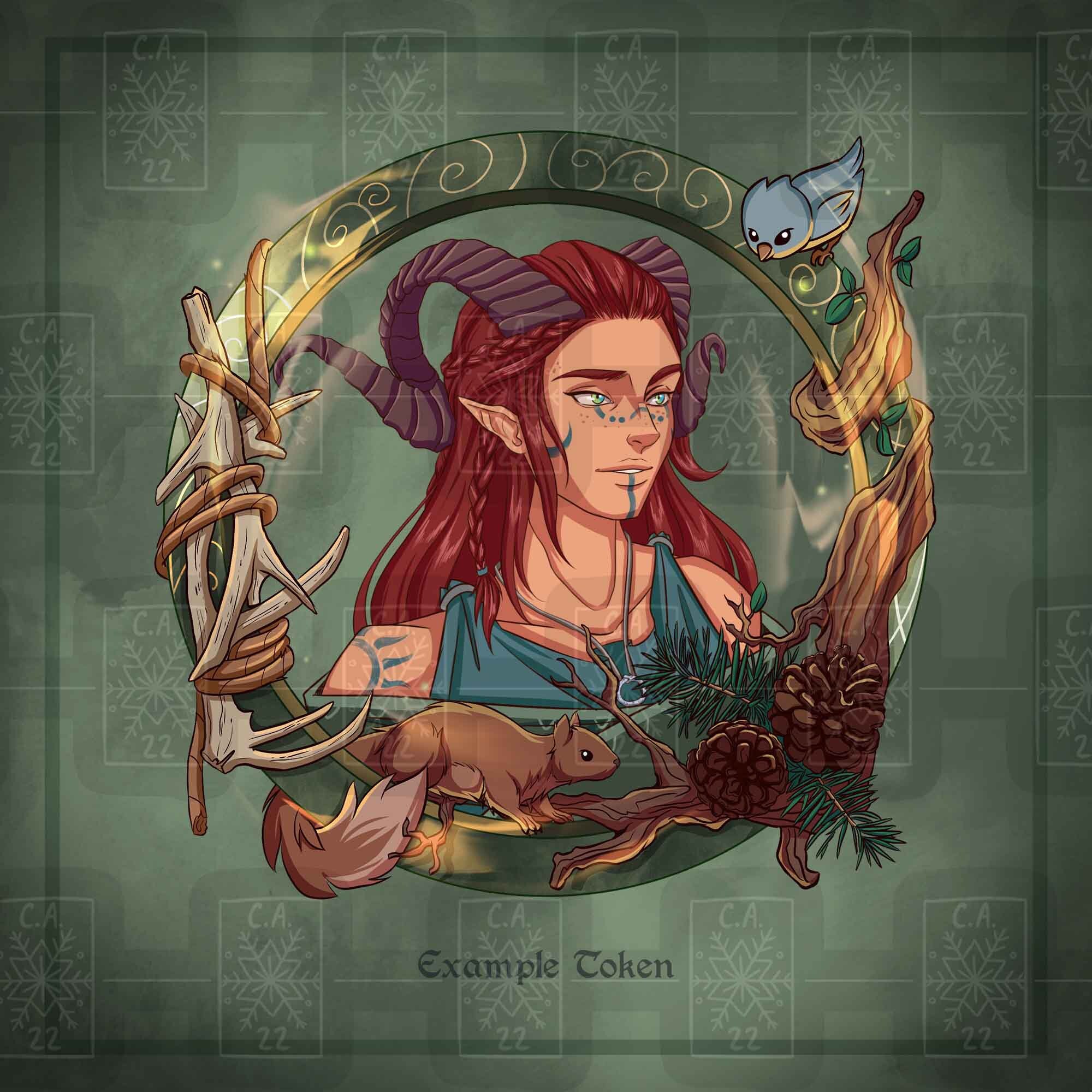 Druid D&D Token Frame/digital Token/tabletop/dungeons and Dragons ...