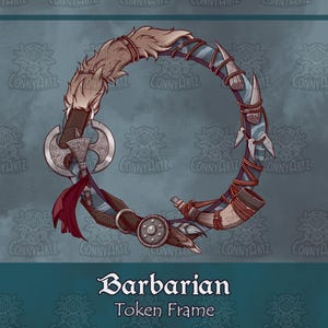 Barbarian D&D Token Frame/digital Token/tabletop/dungeons and Dragons ...
