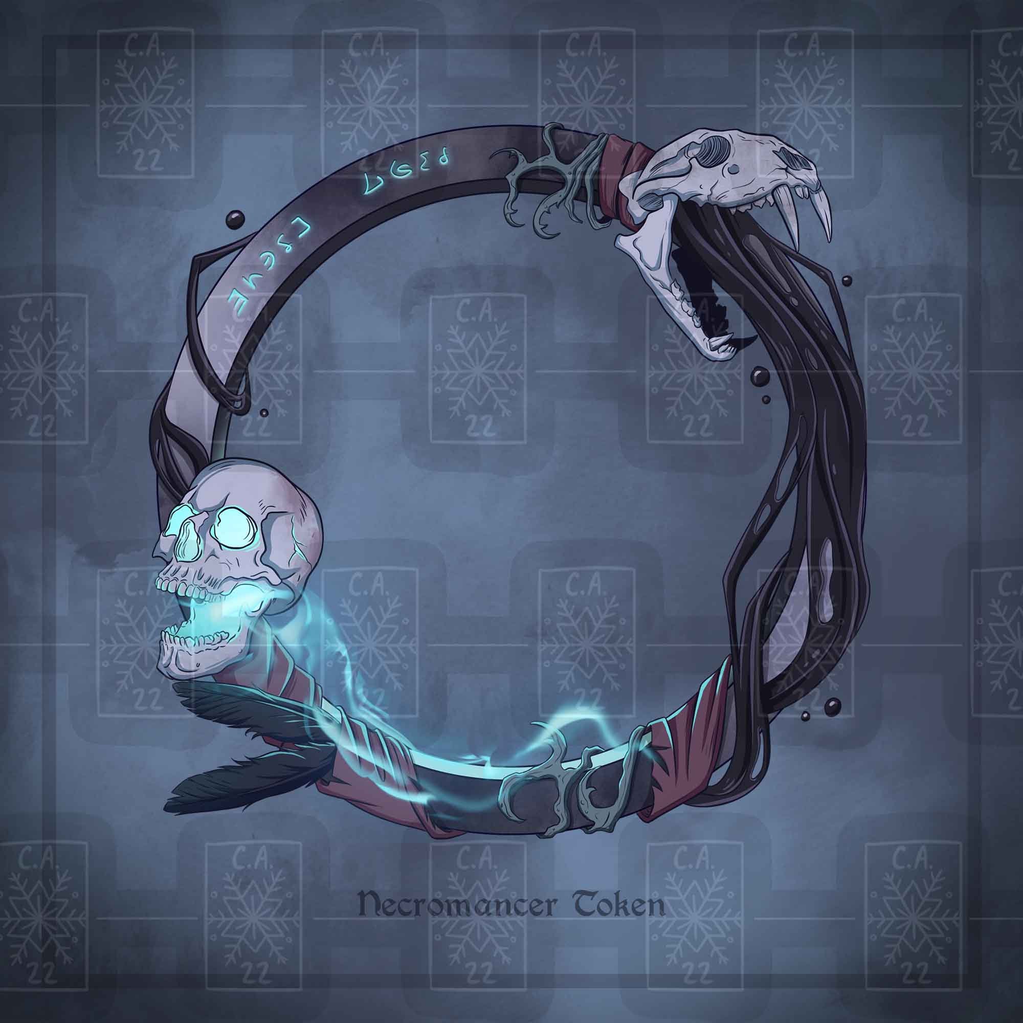 Necromancer D&D Token Frame/digital Token/tabletop/dungeons and Dragons ...