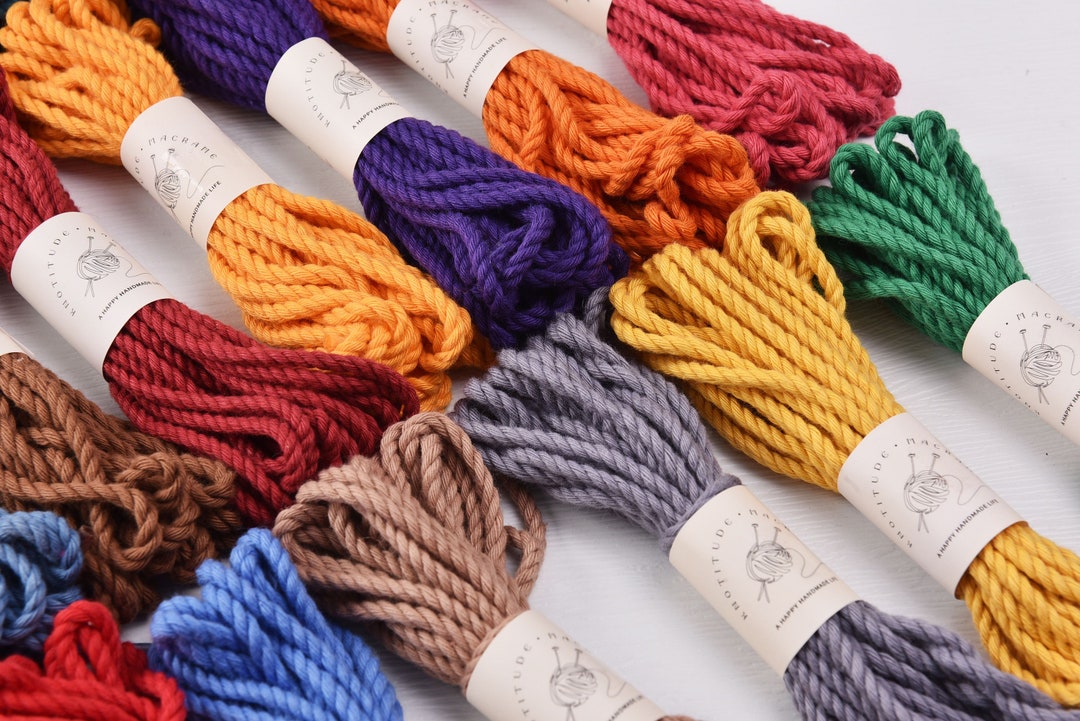 3mm Macrame Cord Bundle: 100% Cotton Twist Rope, 5 Meters - Etsy