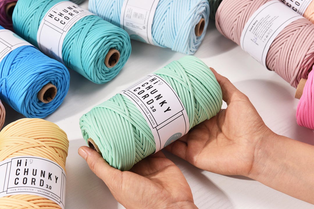 3MM Lightweight Polyester Braid Rope Chunky Polyester String 100meters ...