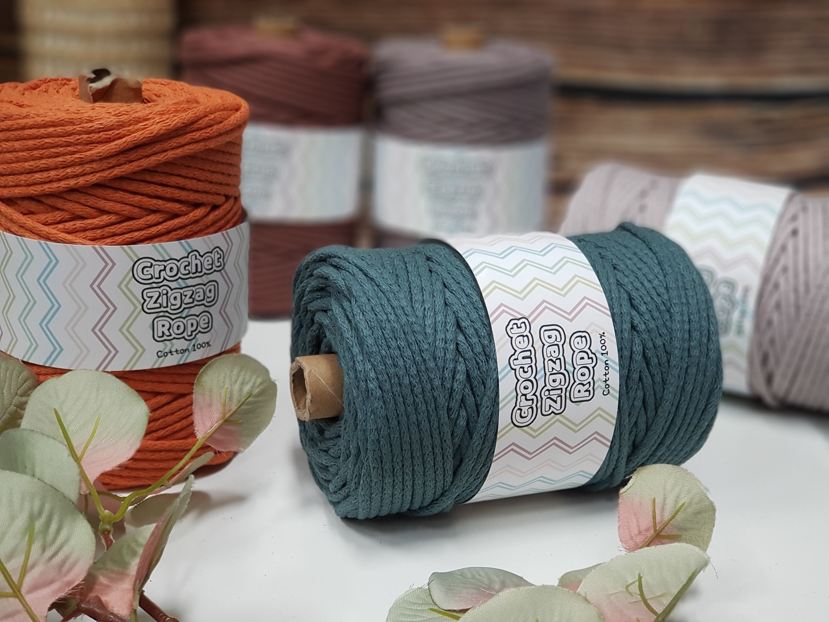 4.5mm Crochet Cotton Cord Macrame Rope Bag Making Rope 110yards 500g a ...