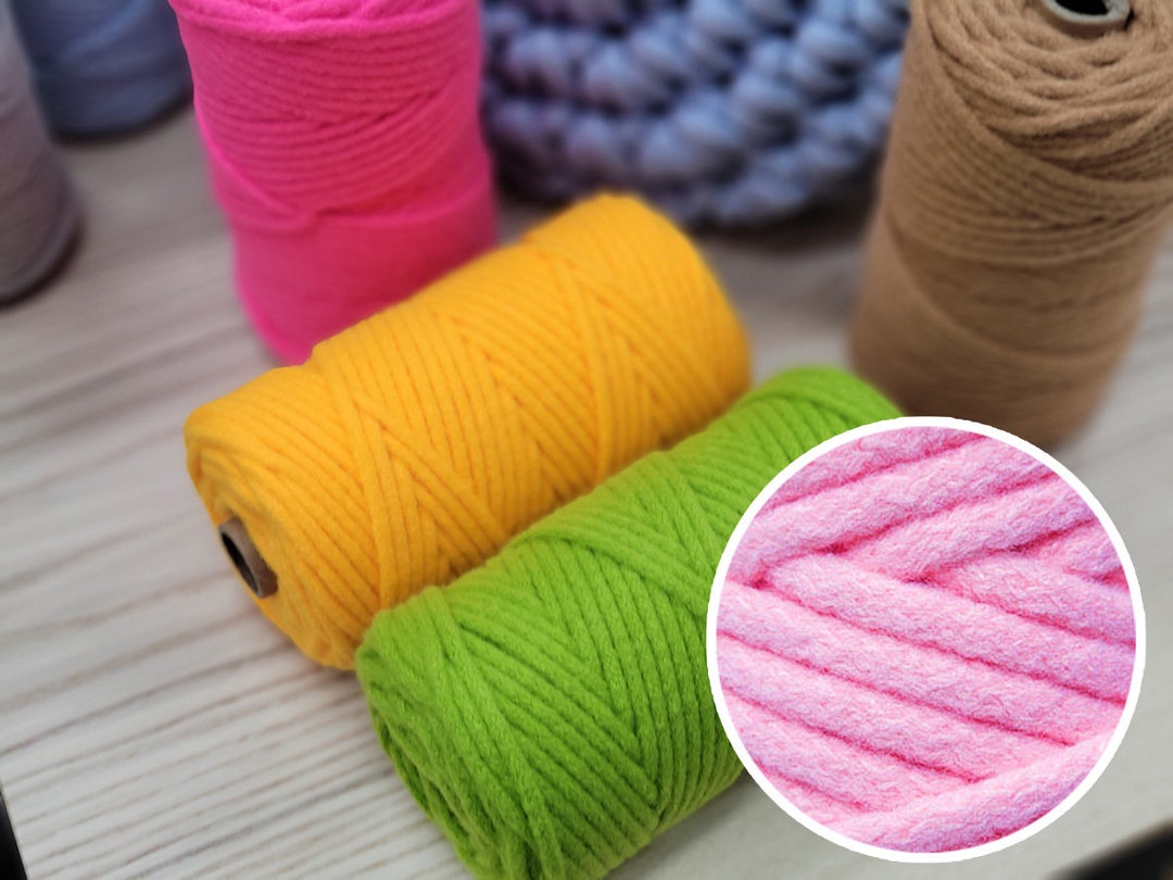 4.0MM Chunky Wool Yarn Wool Rope 80yards a Roll Bag Making Rope ...