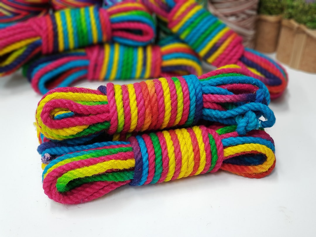 6MM RAINBOW Bondage JUTE ROPE 10yards Japanese Shibari Rope All Purpose ... 6MM RAINBOW Bondage JUTE ROPE 10yards Japanese Shibari Rope All Purpose ...