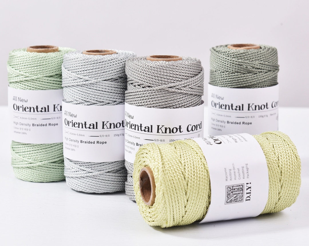 2.0mm Chinese Knot Cord Bright Polyester Macrame Cord Oriental Knotting ...