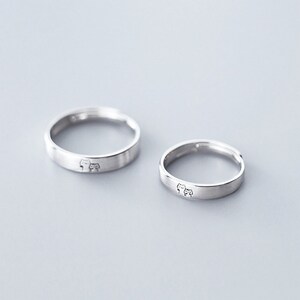 Tiny Matching Cat Ring Anniversary Best Friends Gift Animal - Etsy