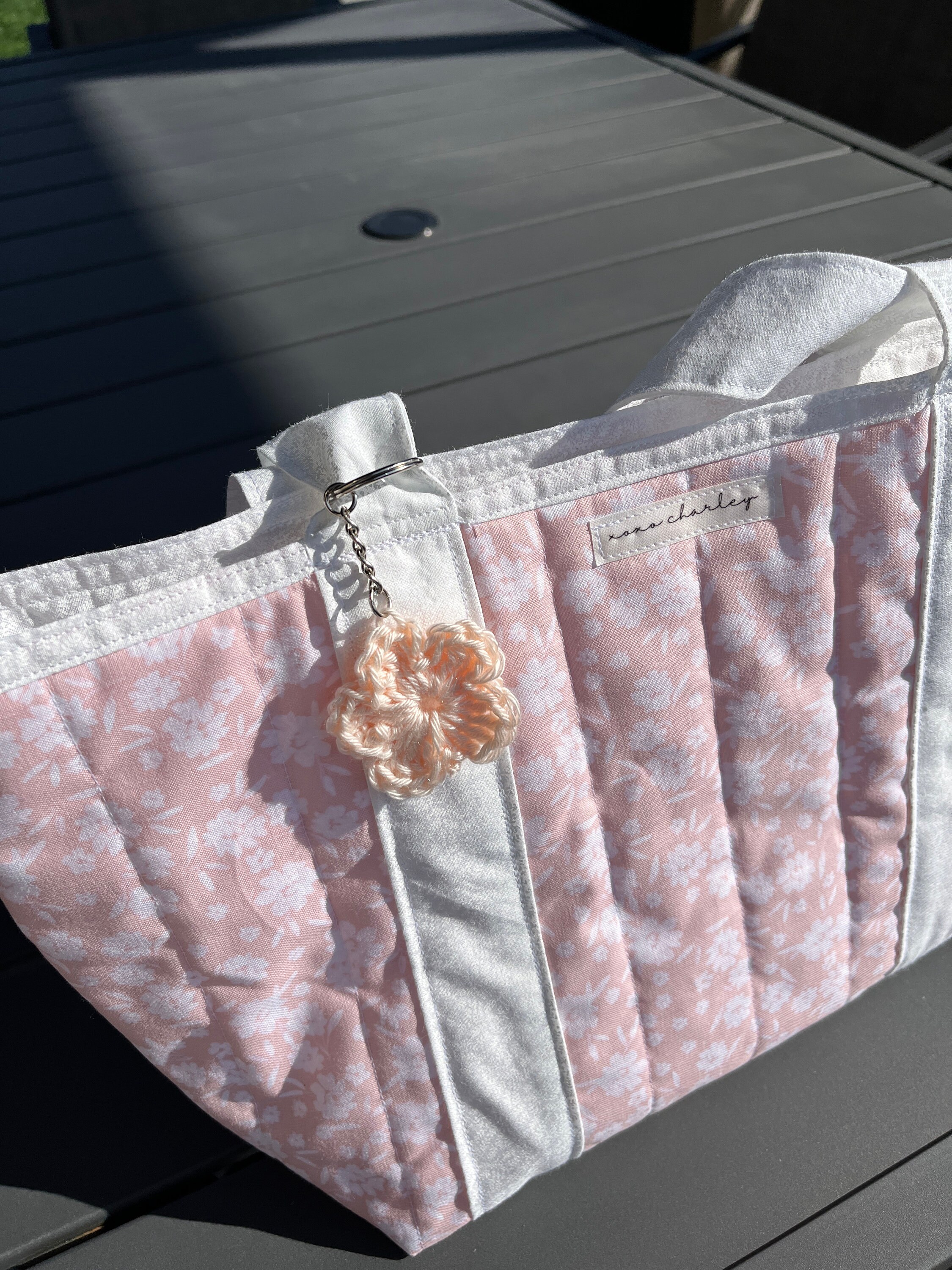 Crochet Flower Keychain, Multicolor Cute Summer Keychain Floral Pretty ...