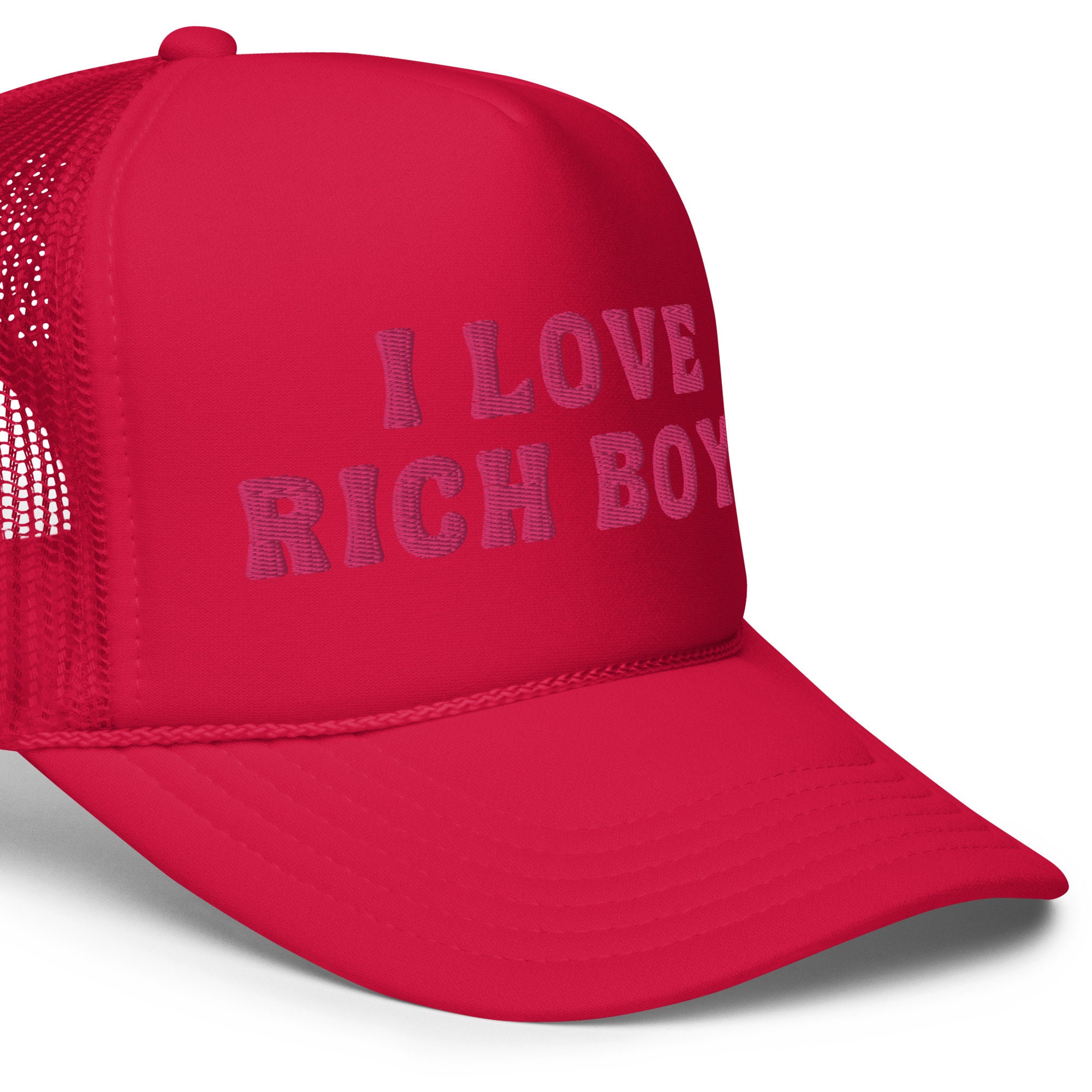 I Love Rich Boys Embroidered Funny Foam Trucker Hat - Etsy