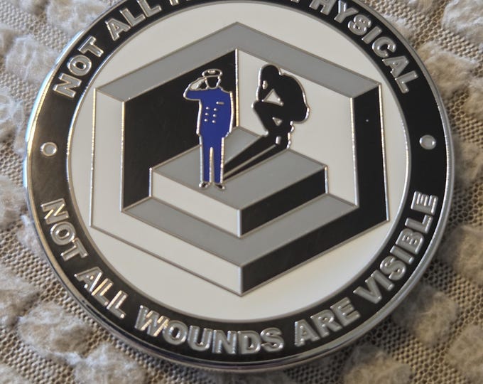 PTSD Awareness Challenge Coin - Police Fire CBP Border Patrol Dispatch ...