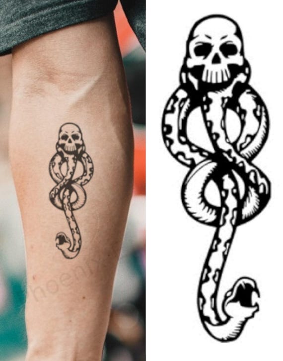 Dark mark harry potter tattoo - Bronctattooaus.com