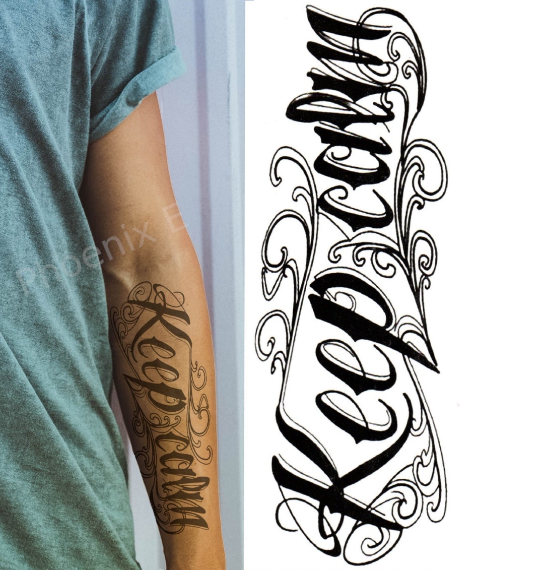Temporary Tattoo Keep Calm Words Fake Body Art Sticker Waterproof - Etsy