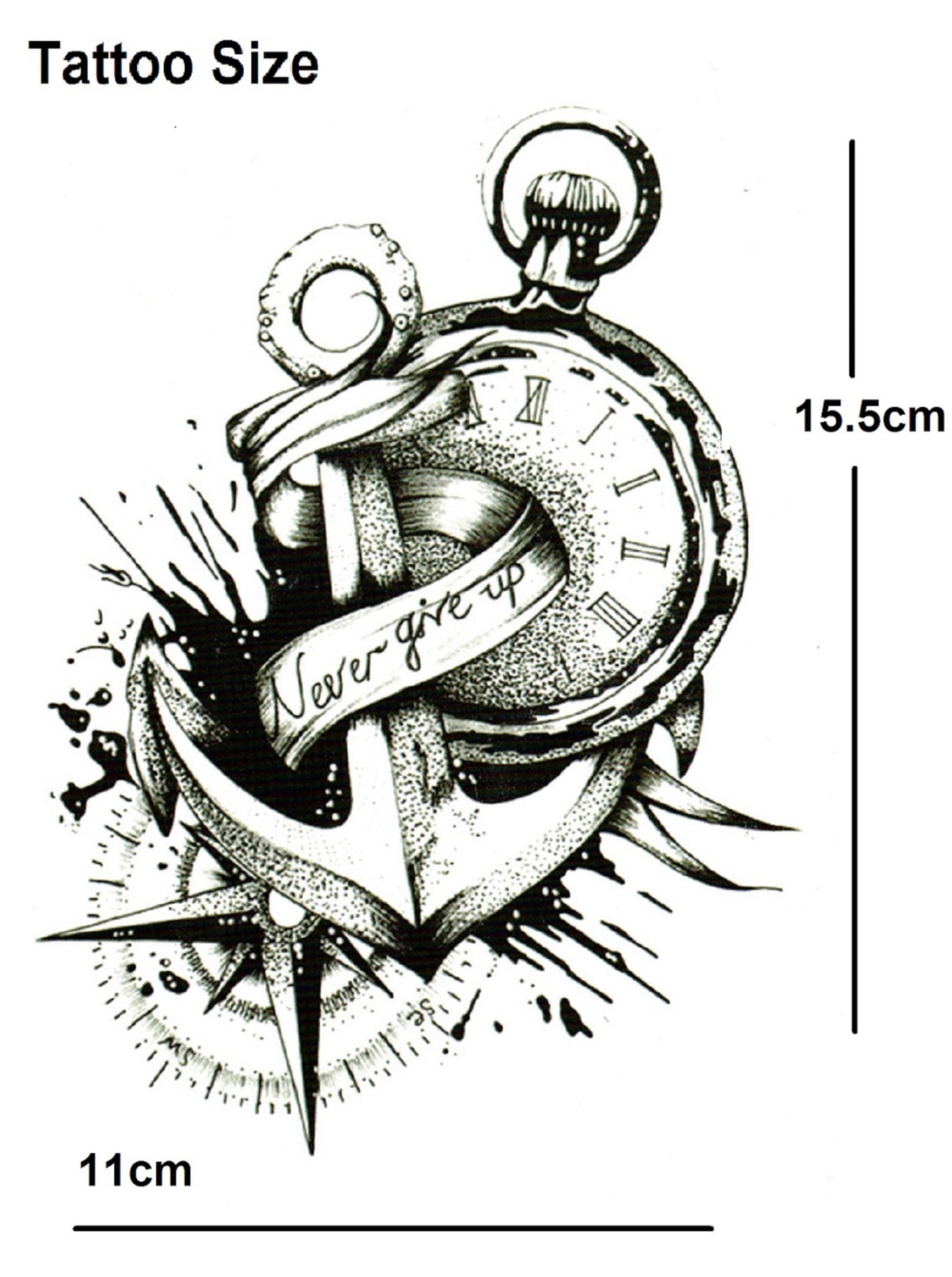 Compass And Anchor Tattoo Designs