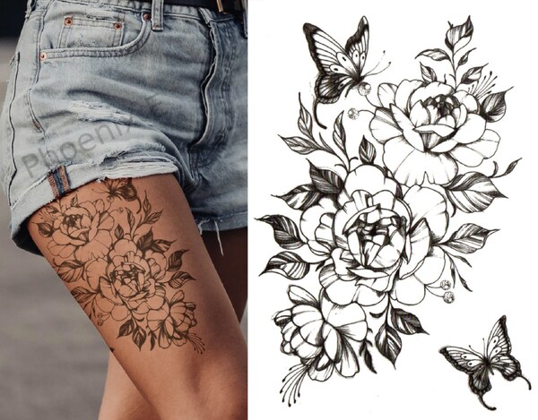 Custom Temporary Tattoos A5 Sheet Full of Your Own Tattoo Designs - Etsy