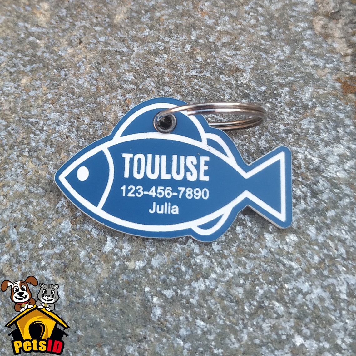 Cat Tag Fish Tag Fish Cat Tag Engrave Dog Tag Engraved - Etsy UK
