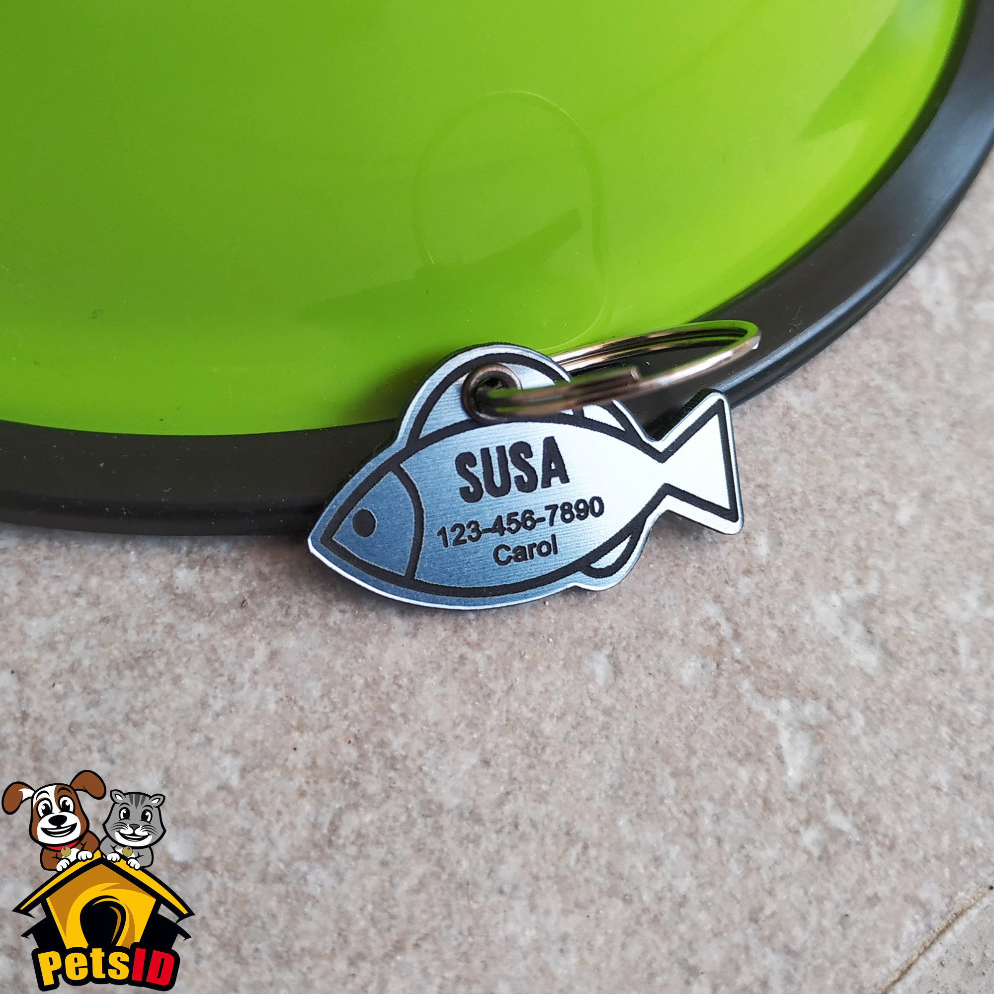 Cat Tag Fish Tag Fish Cat Tag Engrave Dog Tag Engraved - Etsy UK