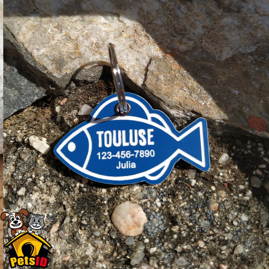 Cat Tag Fish Tag Fish Cat Tag Engrave Dog Tag Engraved - Etsy UK