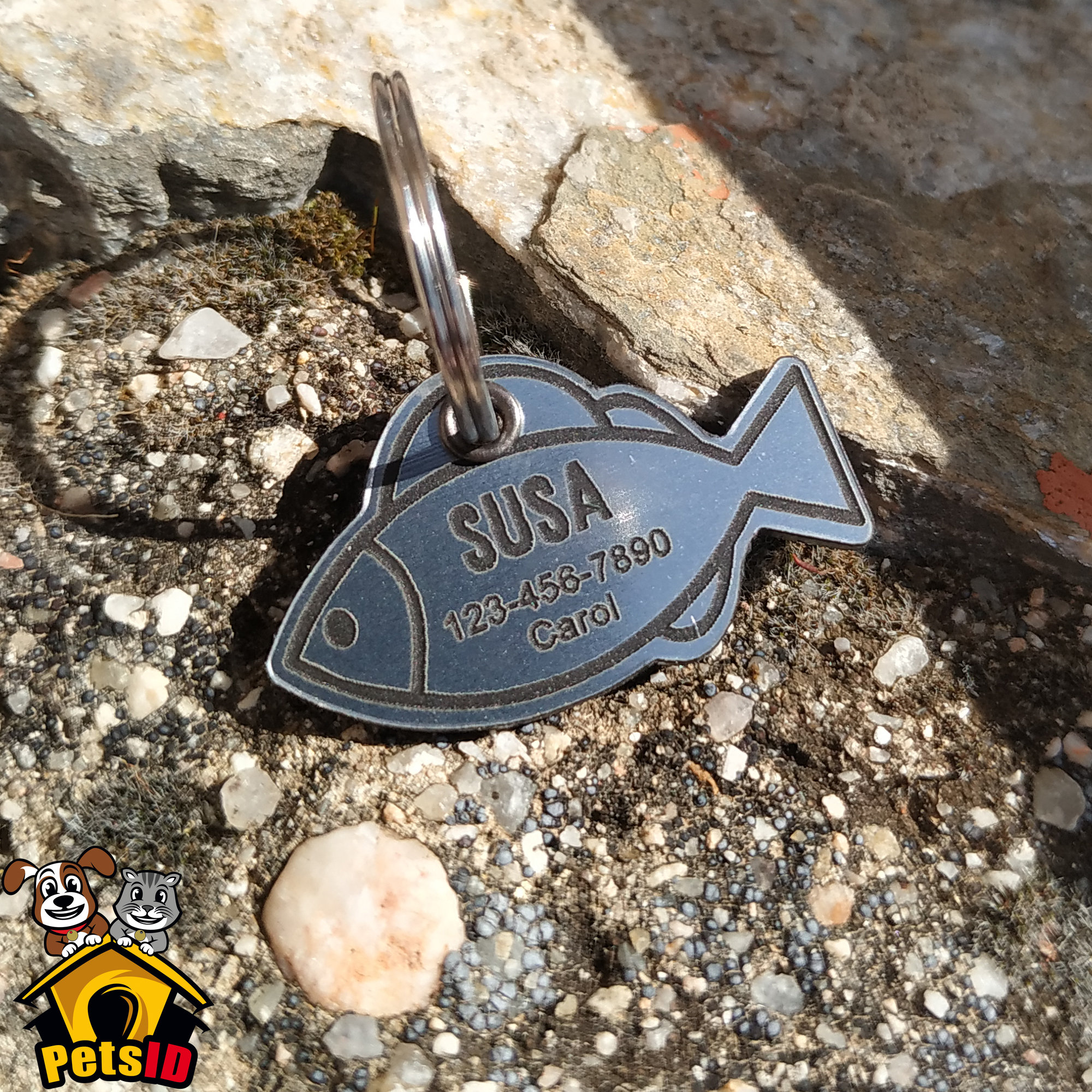 Cat Tag Fish, Tag, Fish, Cat Tag Engrave, Dog Tag, Engraved Tag Pet, ID ...